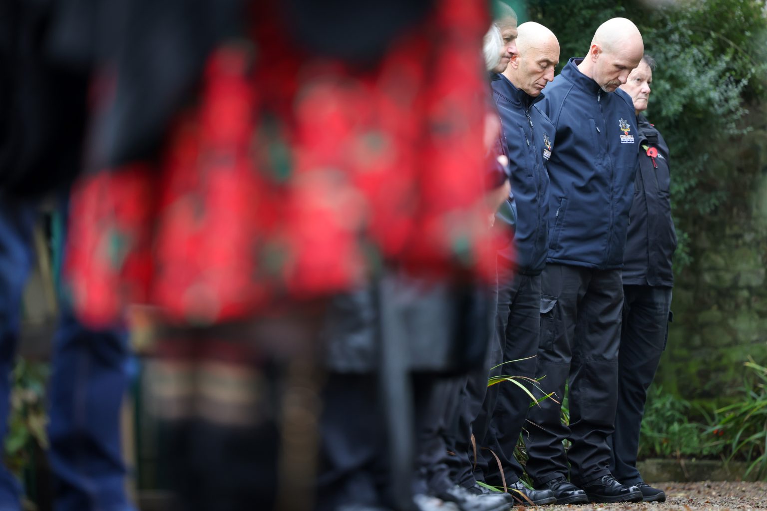 People in Penzance honour the fallen on Armistice Day - Penzance Council