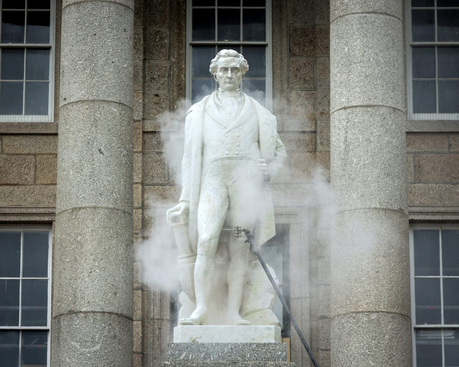 Full steam ahead for Humphry Davy statue clean - Penzance Council